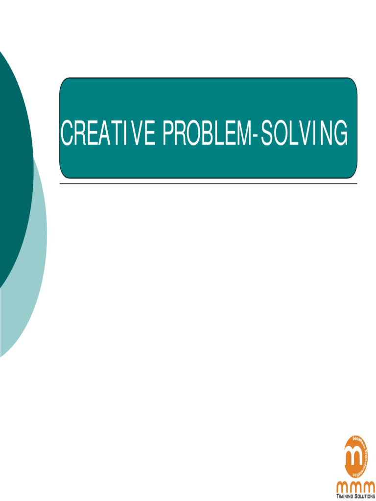 Problem Solving Training - PPT | PDF