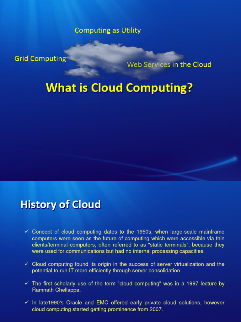 Introduction To Cloud Computing | PDF | Cloud Computing | Grid Computing