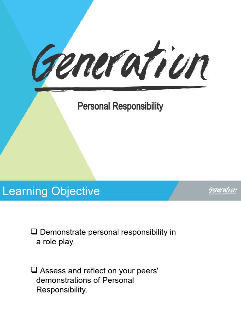 Personal Responsibility | PDF | Self-Improvement