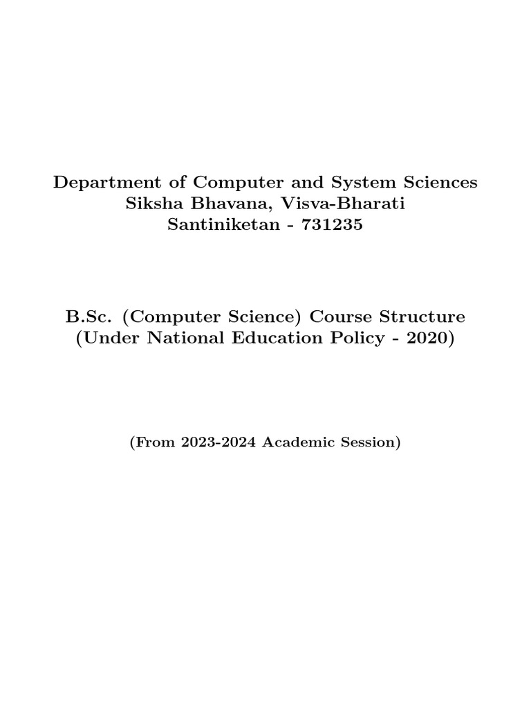 Computer Science Syllabus Under NEP 2023-09-18 | PDF | C++ | C ... Computer Science Syllabus Under NEP 2023-09-18 | PDF | C++ | C ...