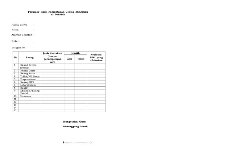 Form Jumantik - Salin | PDF