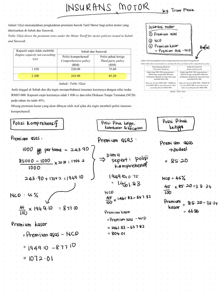 Insurans Motor | PDF