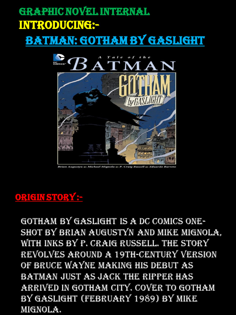 Batman Gotham by Gaslight-1 | PDF | Batman | Fictional Detectives