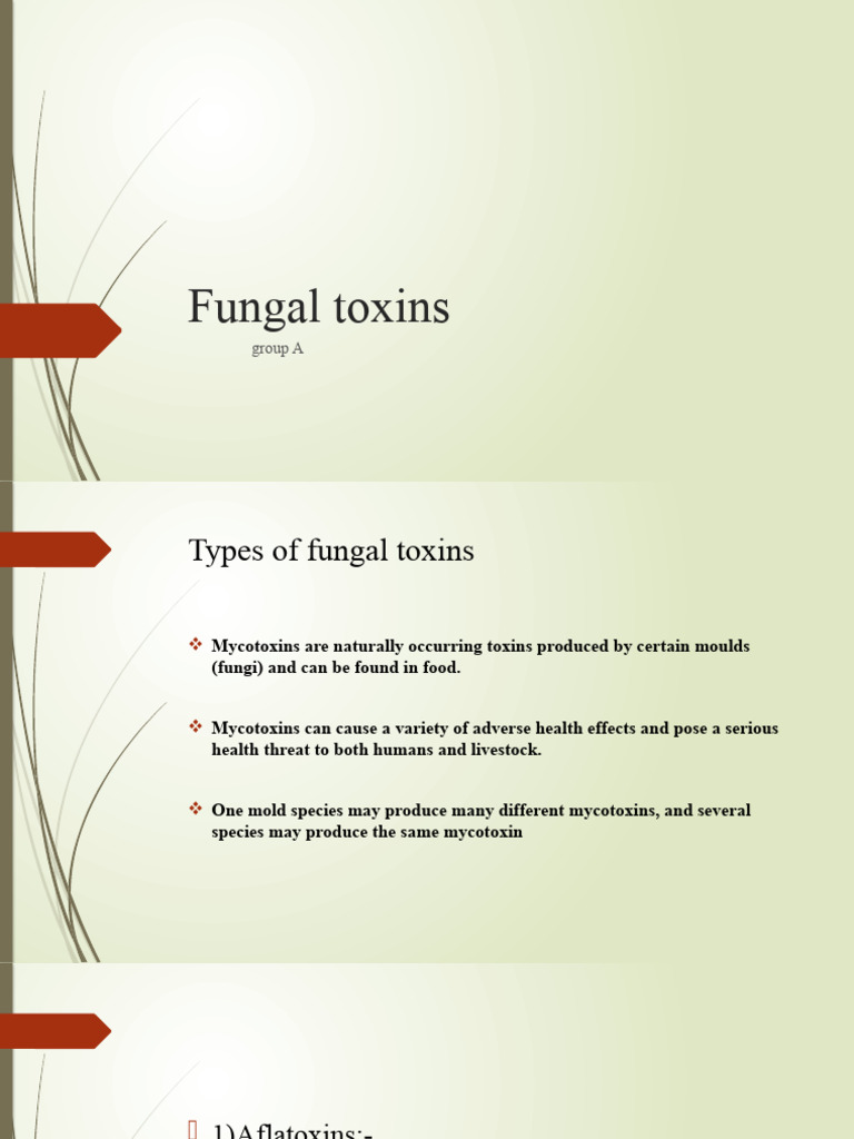 Fungal Toxins | Download Free PDF | Mycotoxin | Medical Specialties