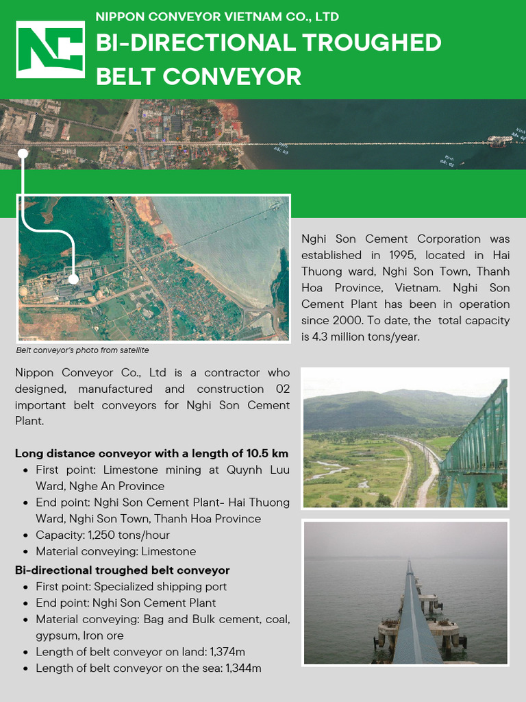 Bi-Directional Troughed Belt Conveyor in Nghi Son Cement Corporation ...