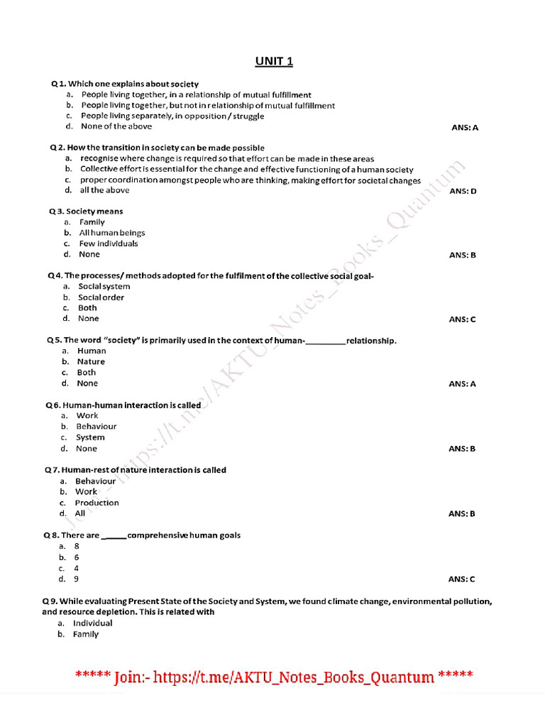 UHV Mcqs Sample | PDF