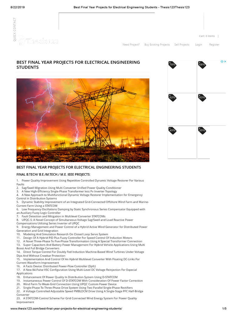 Project List | PDF | Power Inverter | Electric Motor