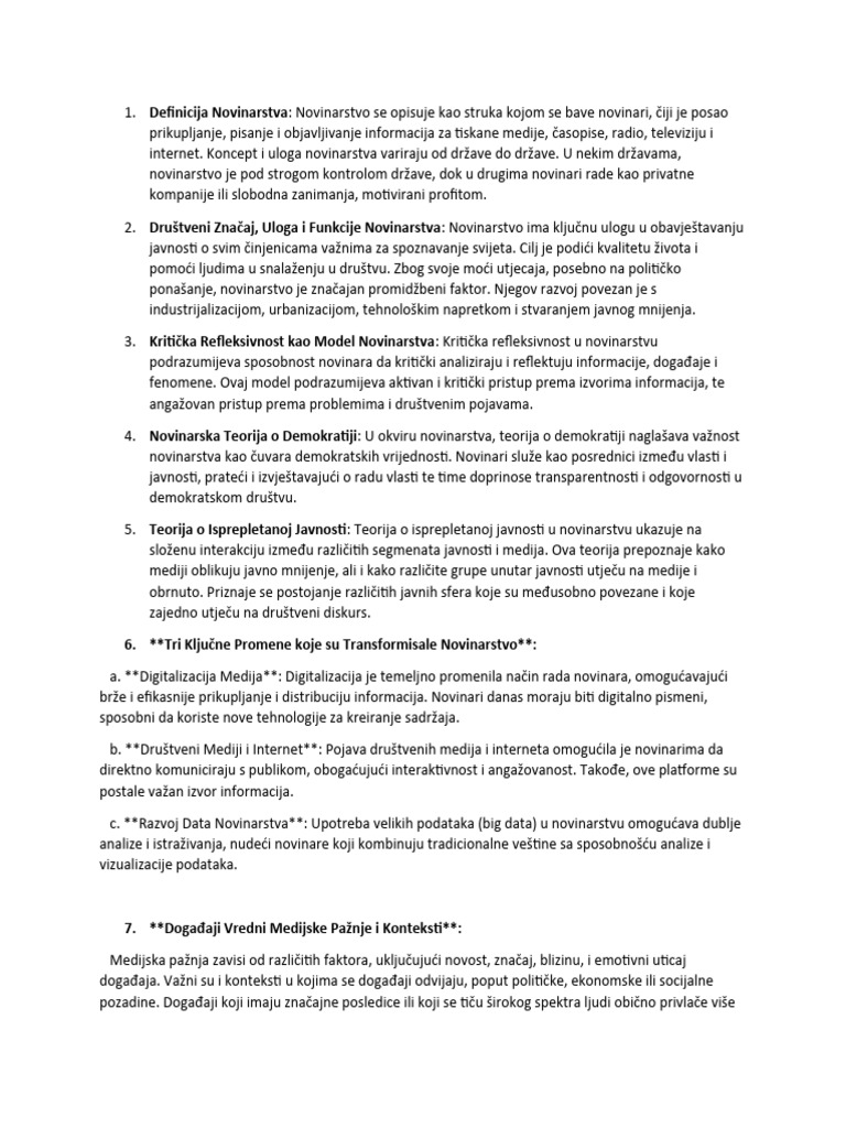 Skripta Novinarstvo | PDF