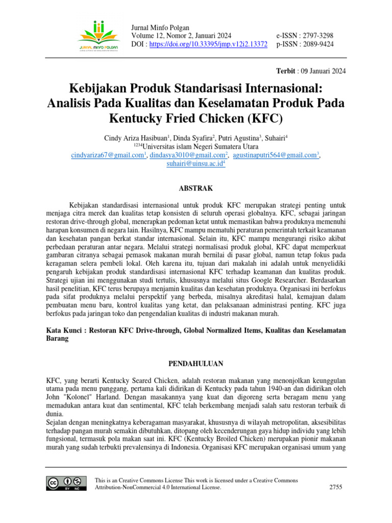 Kebijakan Produk Standarisasi Internasional Analis | PDF