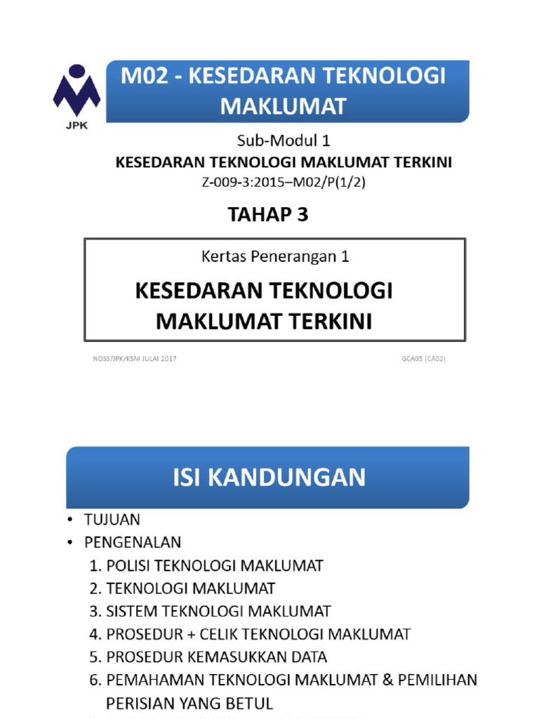 1-2 Kesedaran Teknologi Maklumat Terkini | PDF