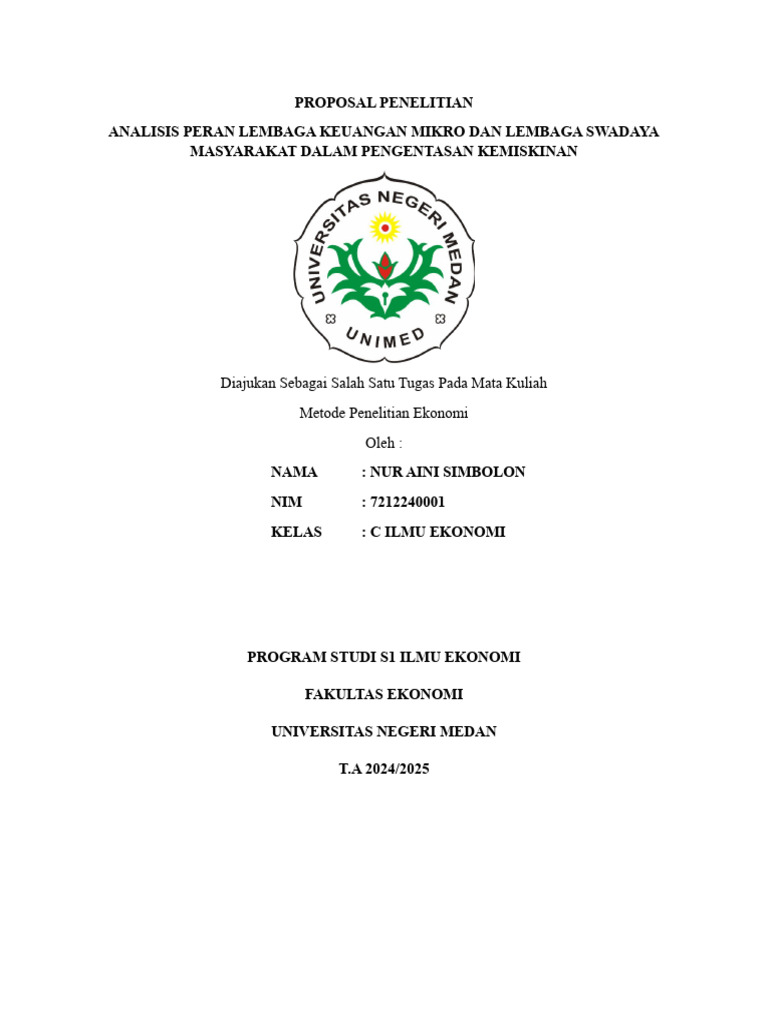 Uts - Nur Aini Simbolon - Metode Penelitian Ekonomi | PDF | Karier & Perkembangan | Bisnis