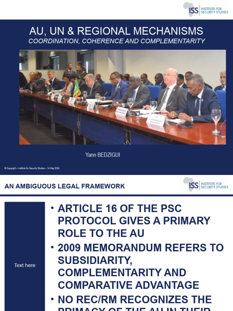 Presentation Au Recs Un 210122018 | PDF | International Relations ...