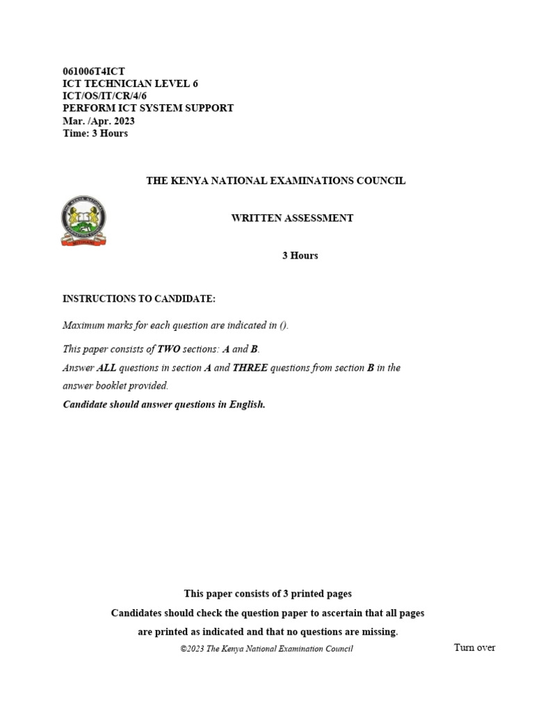 6-Provide ICT System Support - Candidate Tool | PDF | Troubleshooting ...