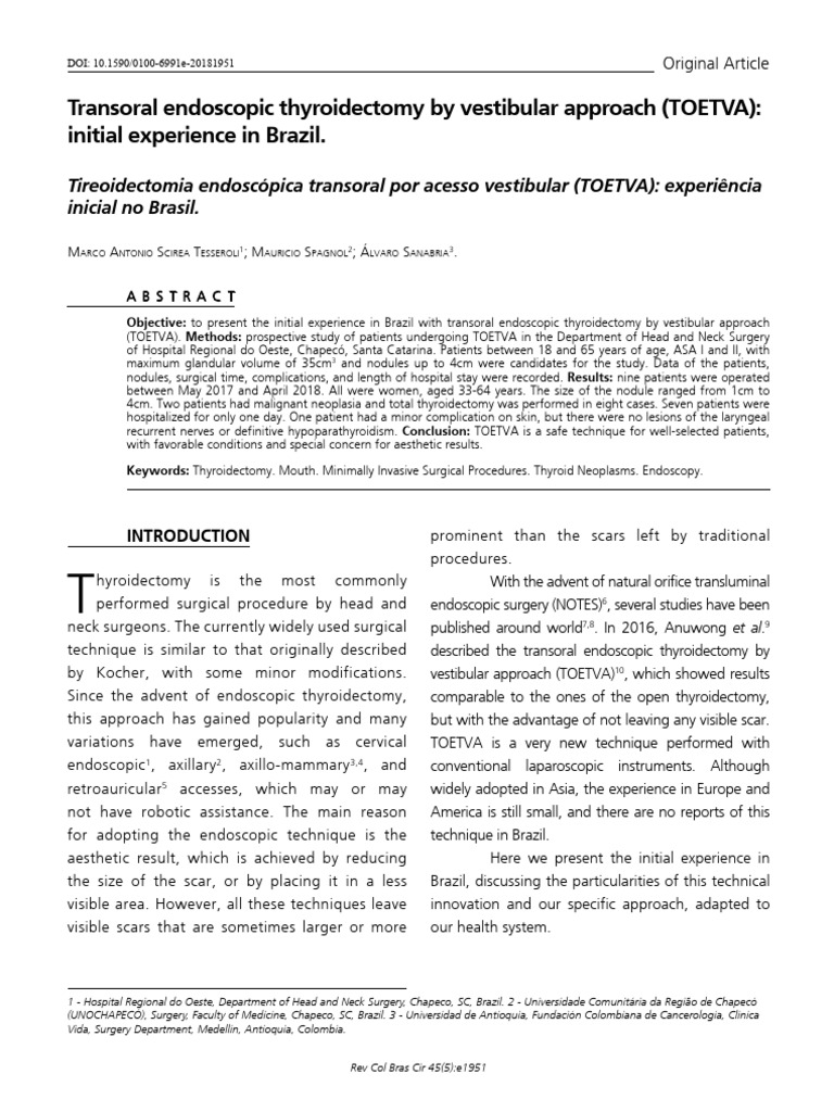 Toetva Brazil | PDF | Surgery | Adenoma