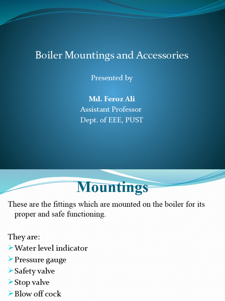 02 Ch-14 Boiler Mountings and Accessories | PDF | Boiler | Energy Conversion
