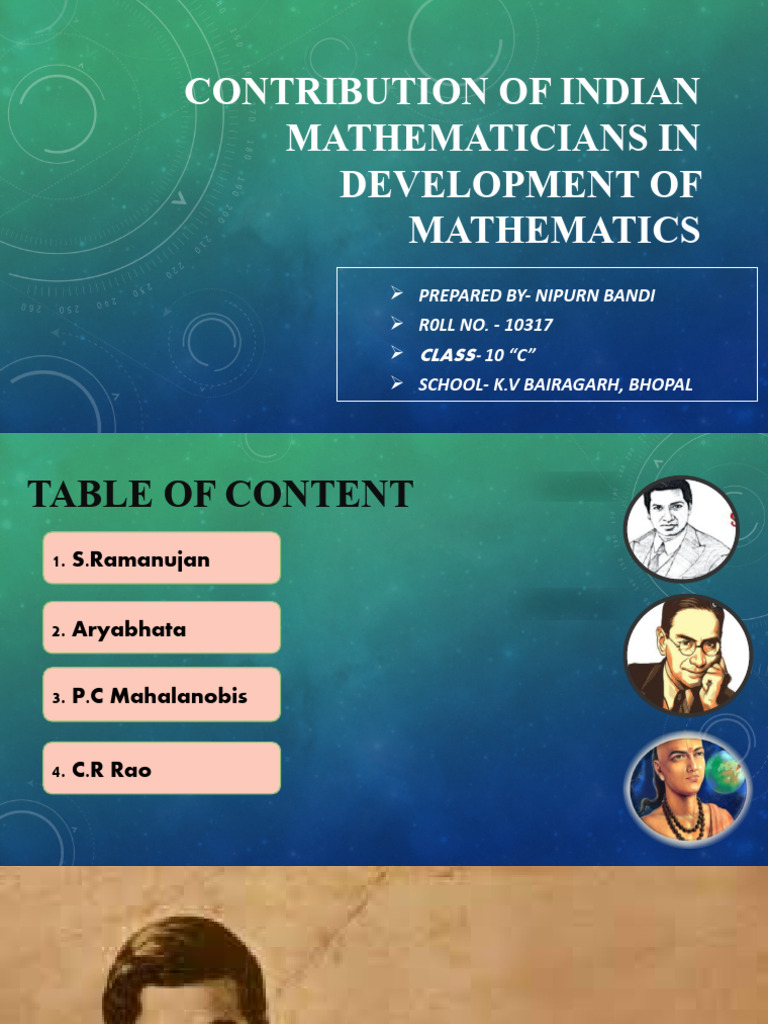 Contribution of Indian Mathematicians in Development of Mathematics ...