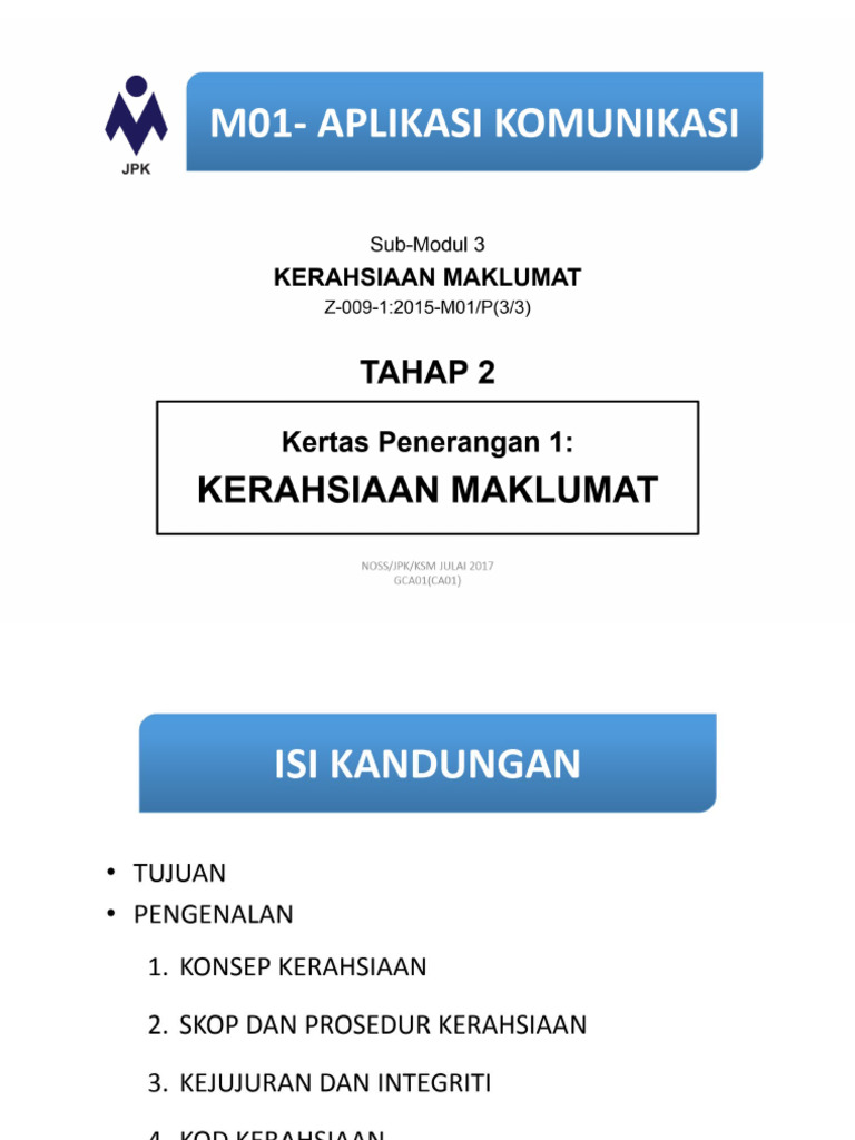 M01 KERAHSIAAN MAKLUMAT 3-3 | PDF