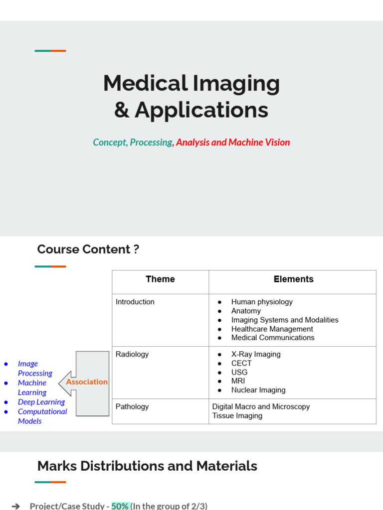 Medical Imaging Applications-Module 1 | PDF | Medical Imaging | Radiology