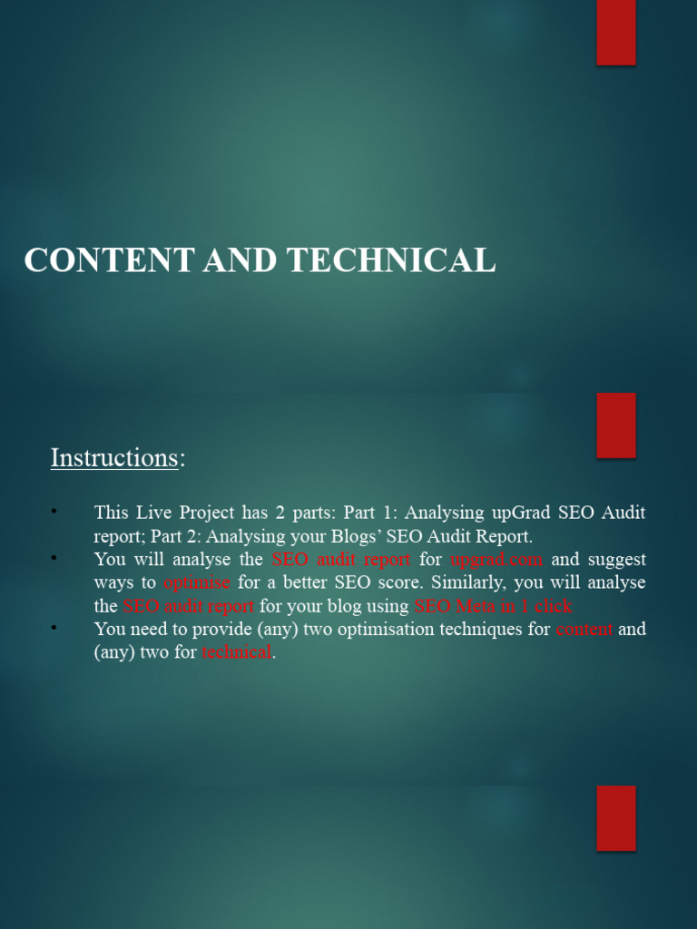 SEO Audit Optimization Guide | PDF | Search Engine Optimization | Web Development