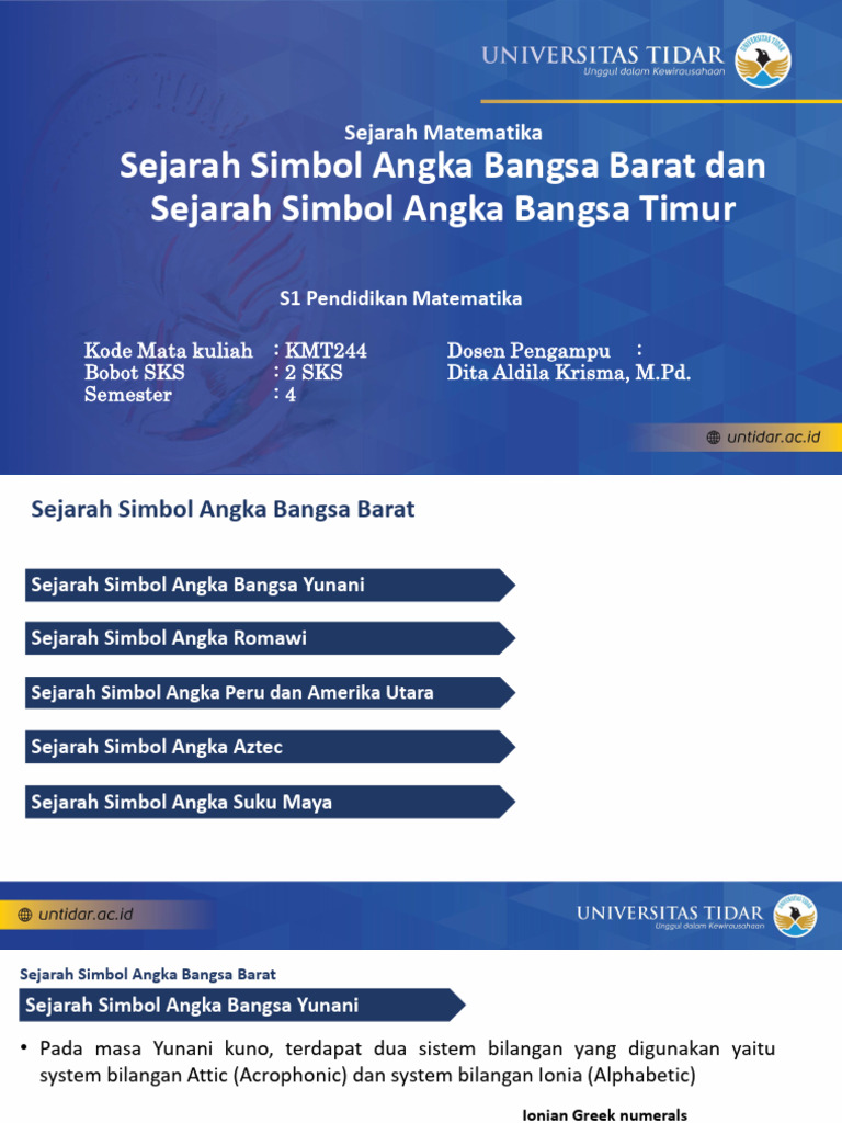 Sejarah Simbol Angka Kuno dan Modern | PDF | Klasik