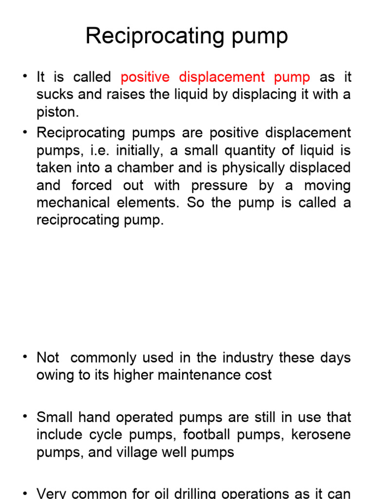 Reciprocating Pumps | PDF | Pump | Piston