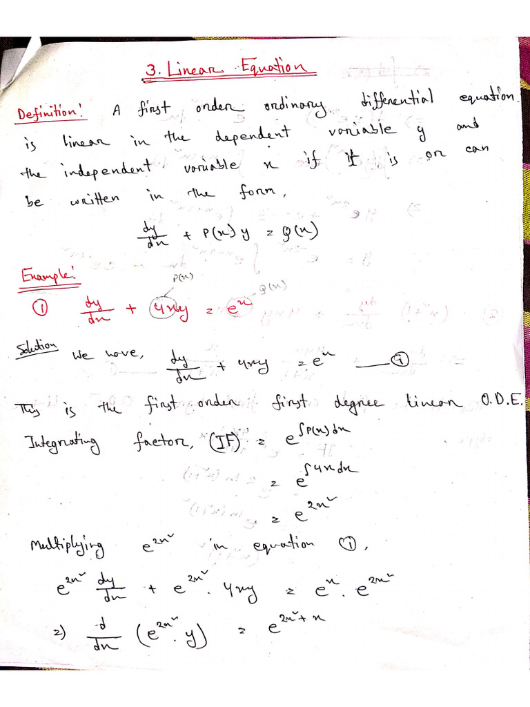 Linear Equation | PDF