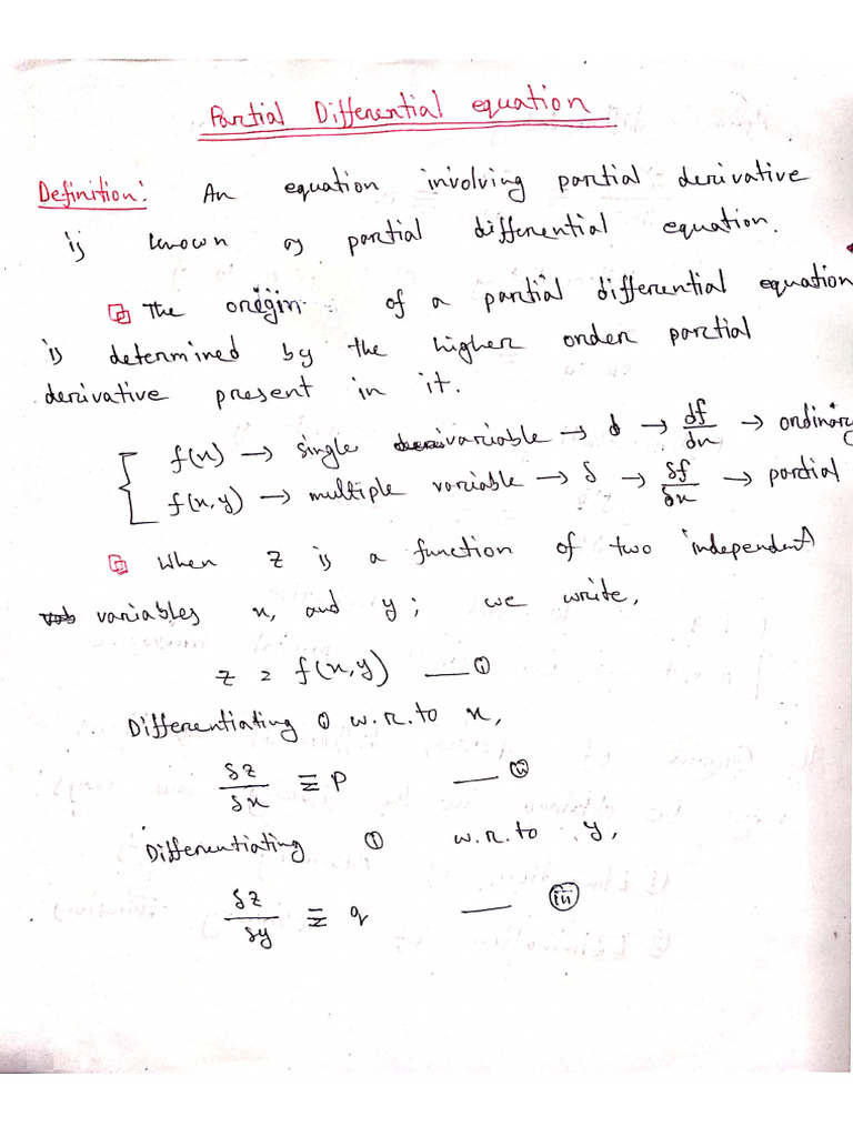 Partial Differential Equation | PDF