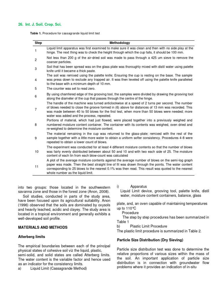 Int. J. Soil. Crop. Sci.: Step Methodology | PDF | Applied And Interdisciplinary Physics | Materials