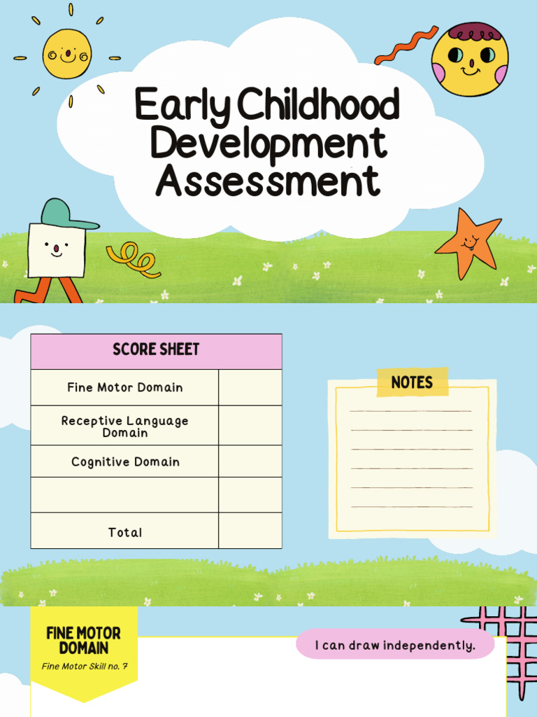 Colorful Kindergarten Early Childhood Development Assessment ECCD ...