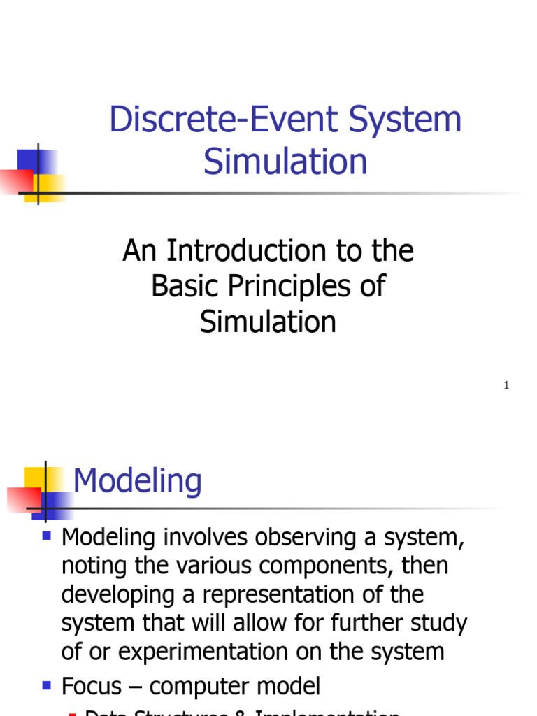 Discrete-Event System Simulation: An Introduction To The Basic ...