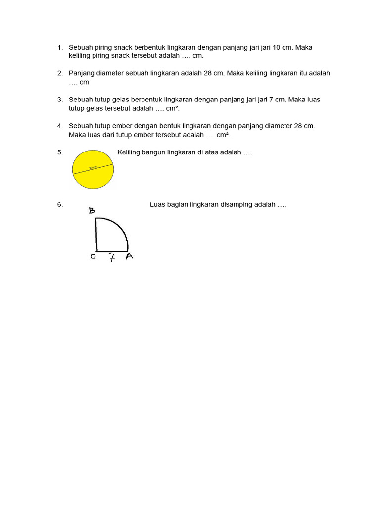 Keliling Luas Lingkaran 3 | PDF