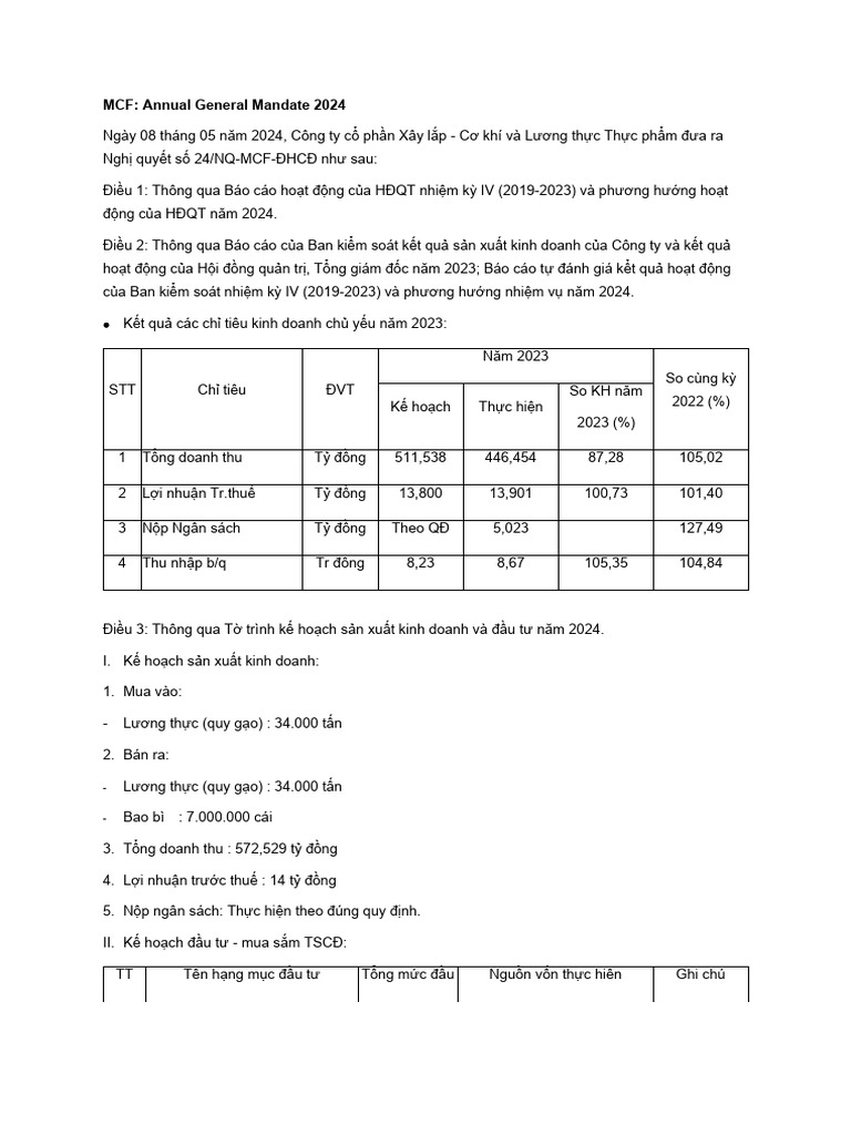 6242.MCF - 2024.05.10 - Annual General Mandate 2024 | PDF
