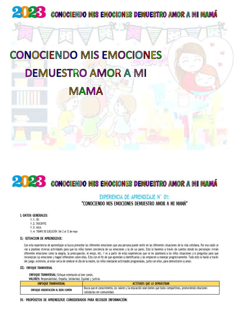 Proyecto Mayo | PDF | Las emociones | Aprendizaje