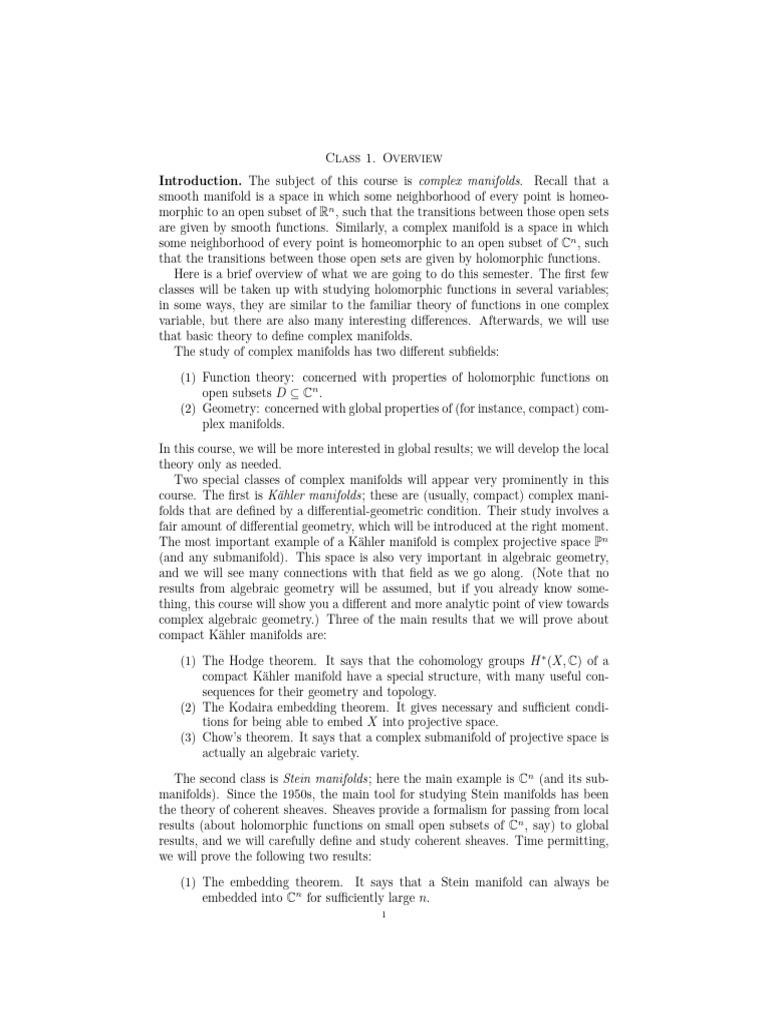 Complex-Manifolds | PDF | Manifold | Differentiable Manifold Complex-Manifolds | PDF | Manifold | Differentiable Manifold