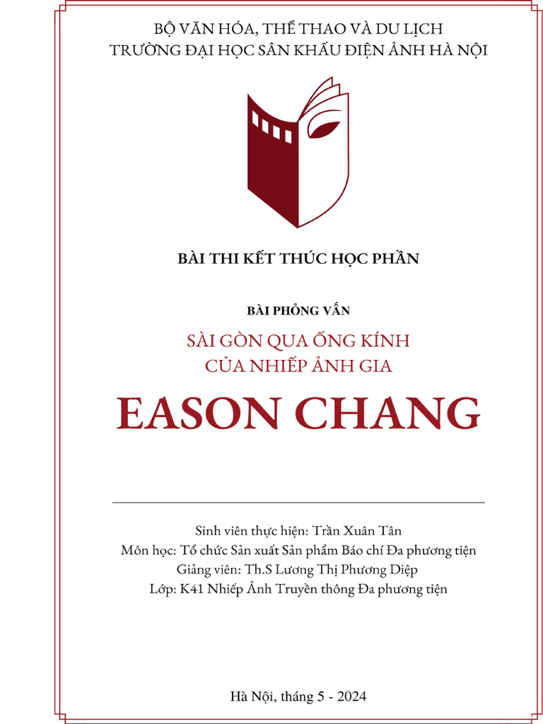 Interview With Eason Chang (School Edition) | PDF