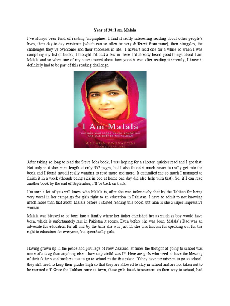 Year of 30 I Am Malala | PDF | Malala Yousafzai