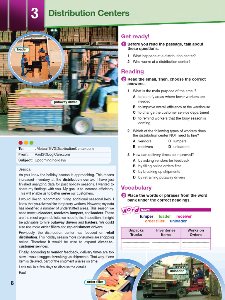 Logistics Worksheet | PDF | Warehouse | Human Communication