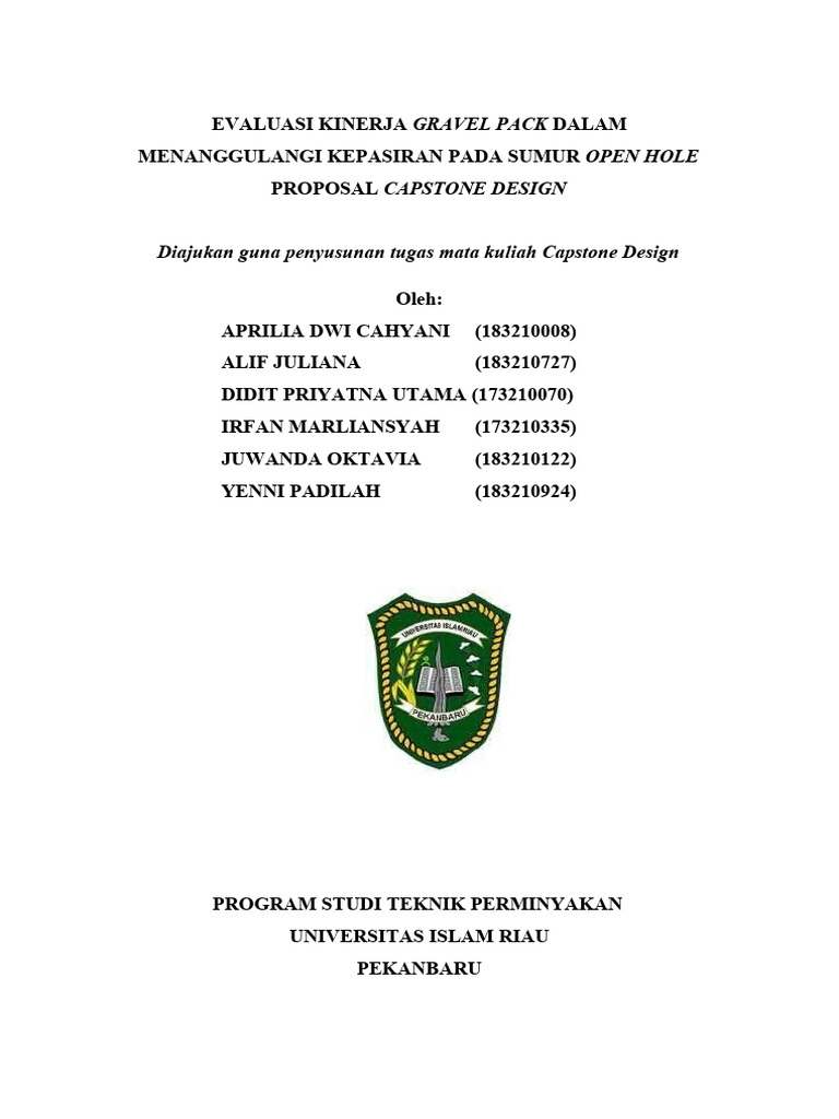 Proposal Capstone Kelompok 3a. | PDF