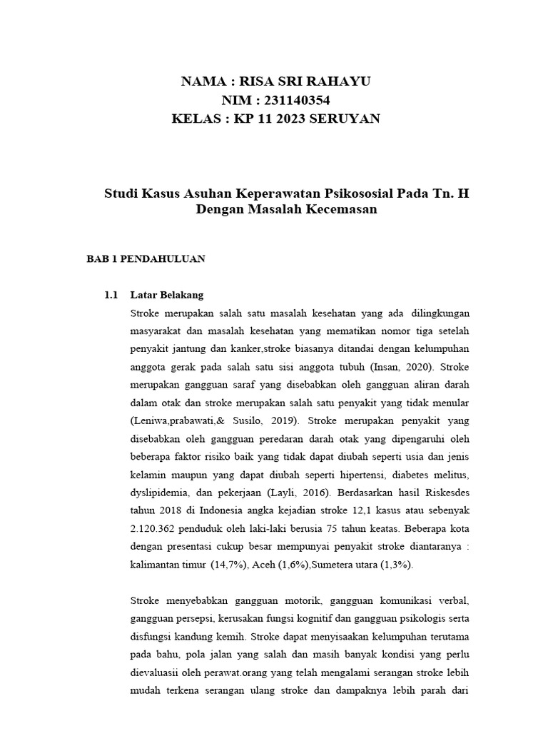 Askep Psikososial RISA | PDF