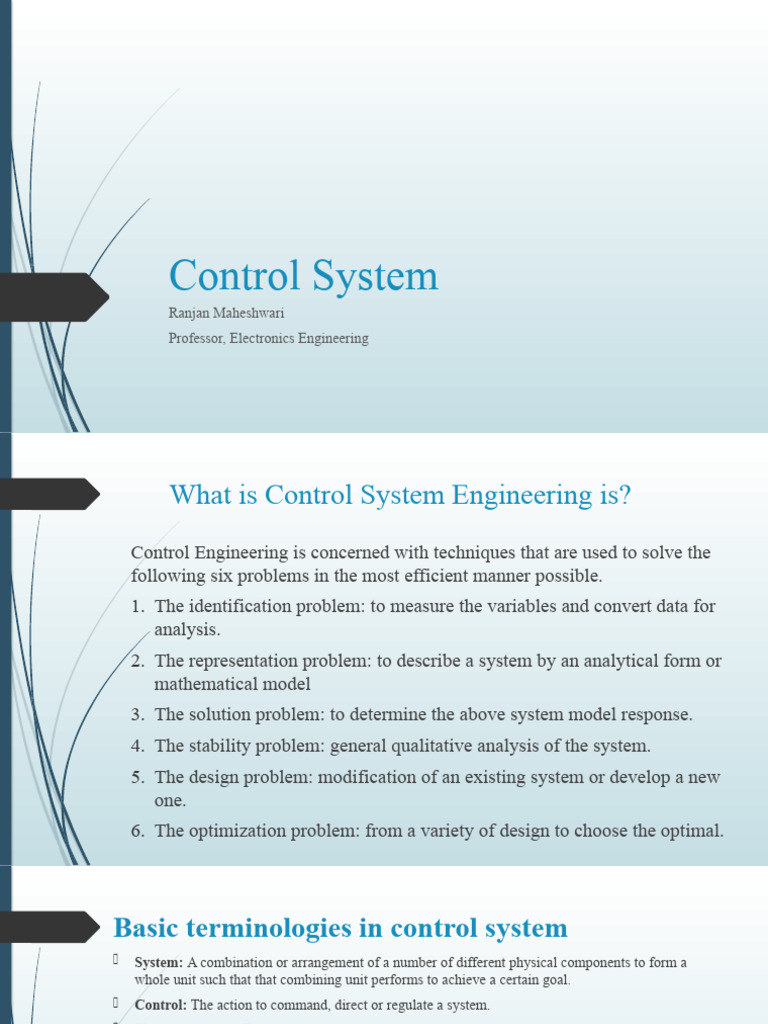 Control System OE | PDF | Control Theory | System