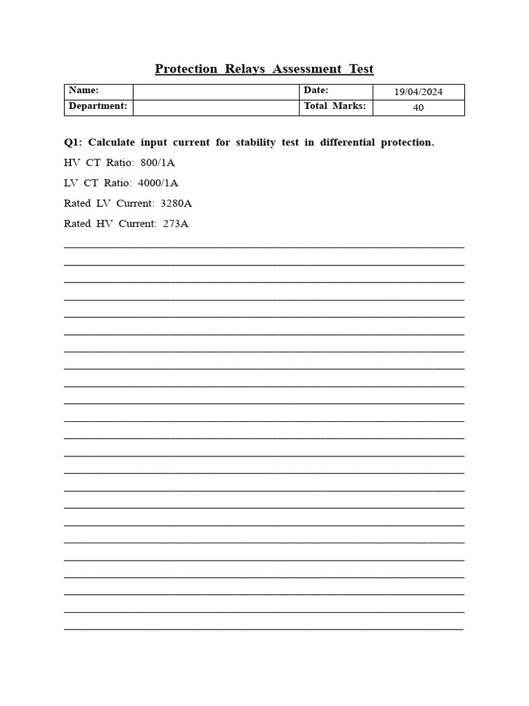 Protection Relays Test Guide | PDF | Relay | Equipment