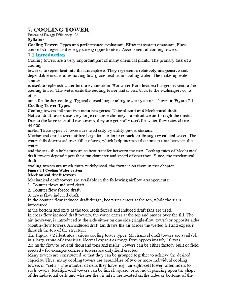 Cooling tower | PDF | Heat Exchanger | Heat