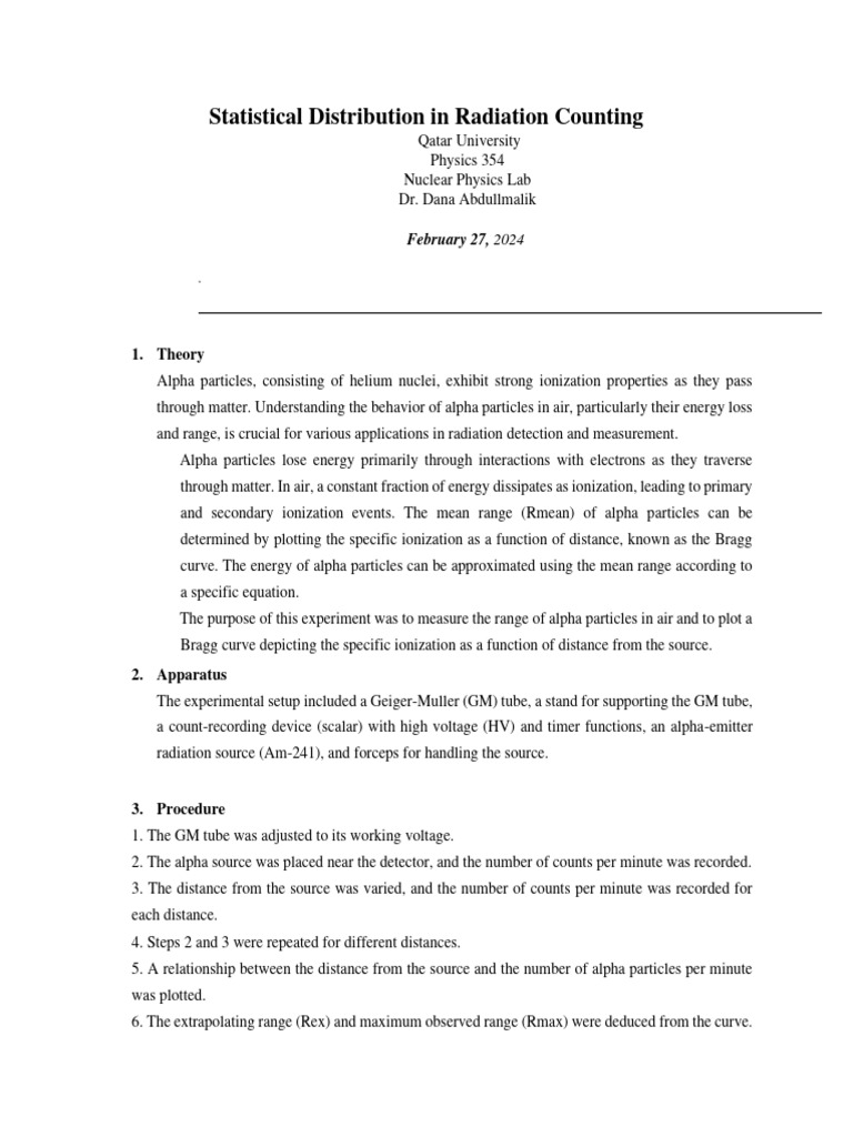 Experiment 4 Report 27-2 | PDF | Radiation | Physics