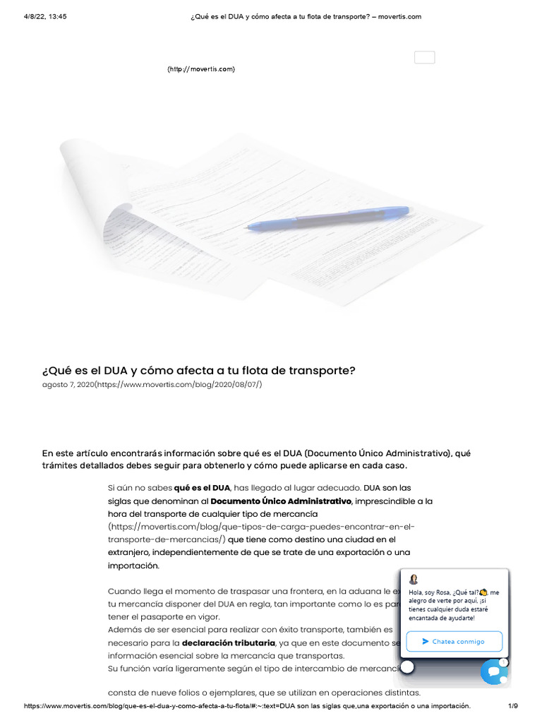 ¿Qué Es El DUA y Cómo Afecta A Tu Flota de Transporte | PDF | aduana