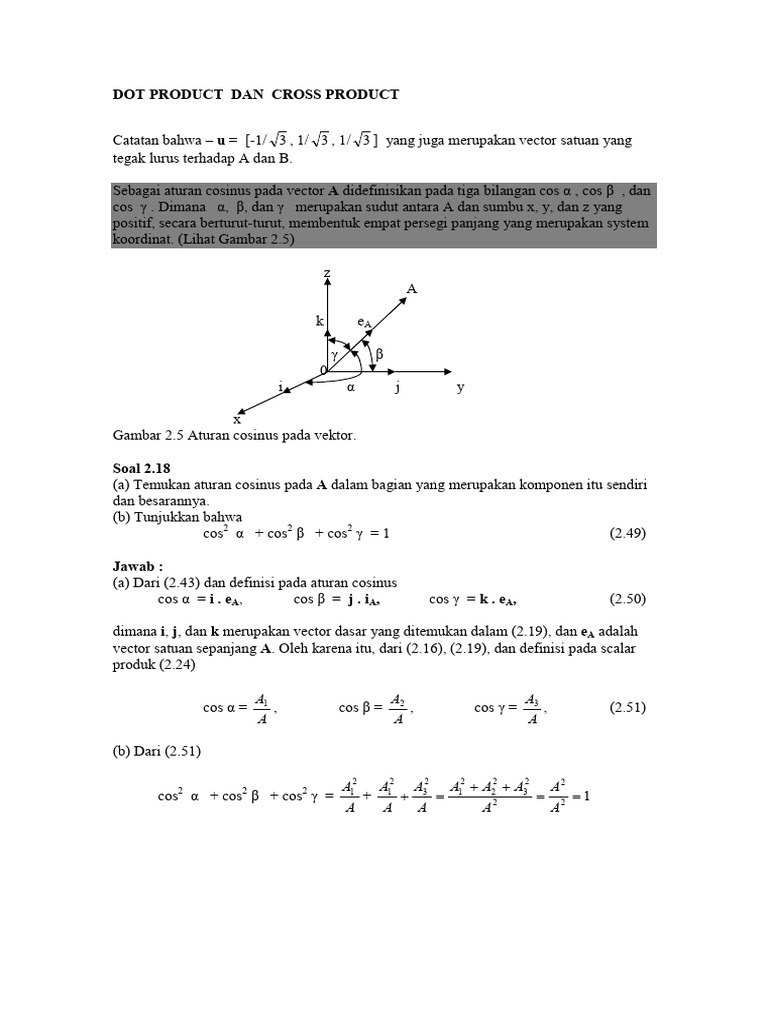 Vektor dan Produk Skalar: Pembuktian dan Aplikasi | PDF | Metode & Bahan Ajar