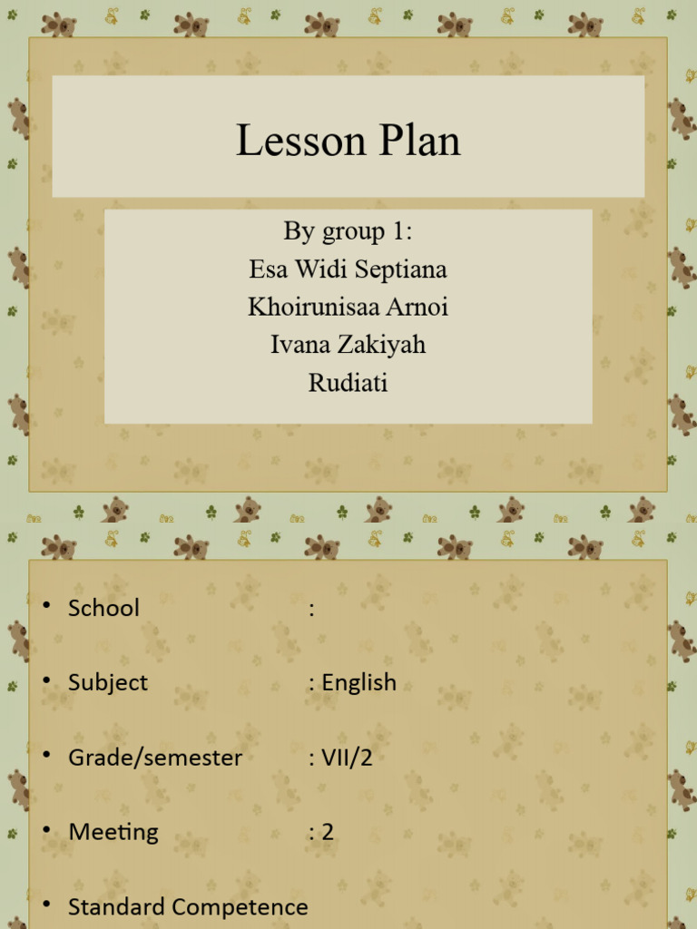Lesson Plan | PDF | Learning | Lesson Plan