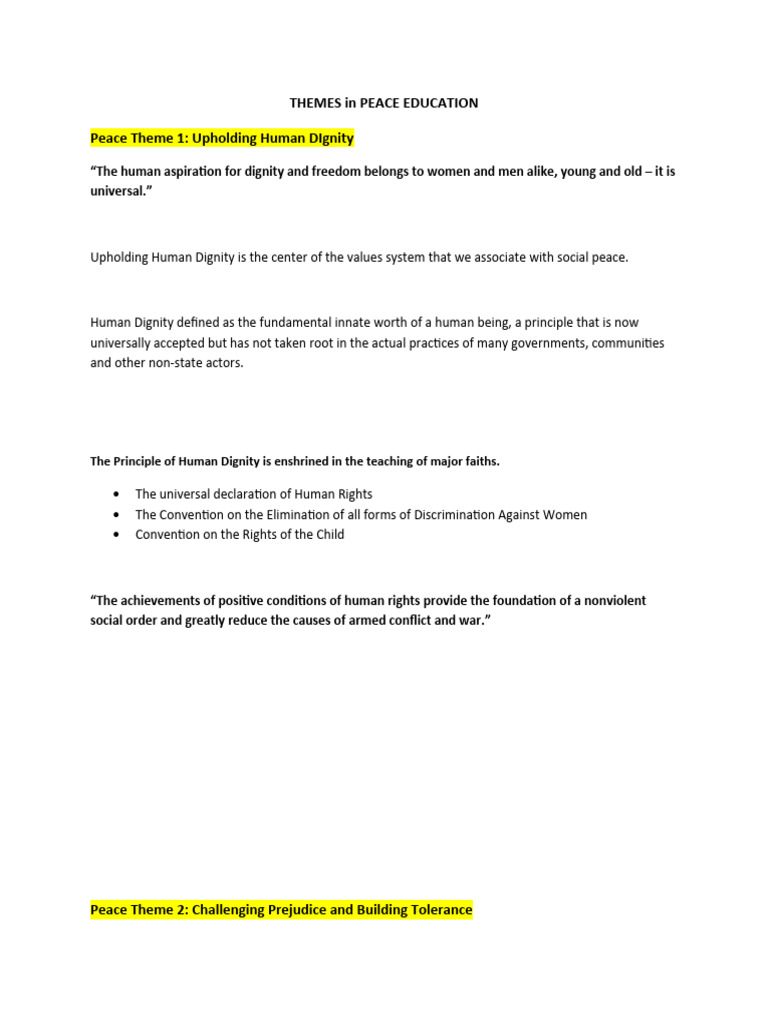Themes in Peace-Wps Office | PDF | Prejudices | Anger