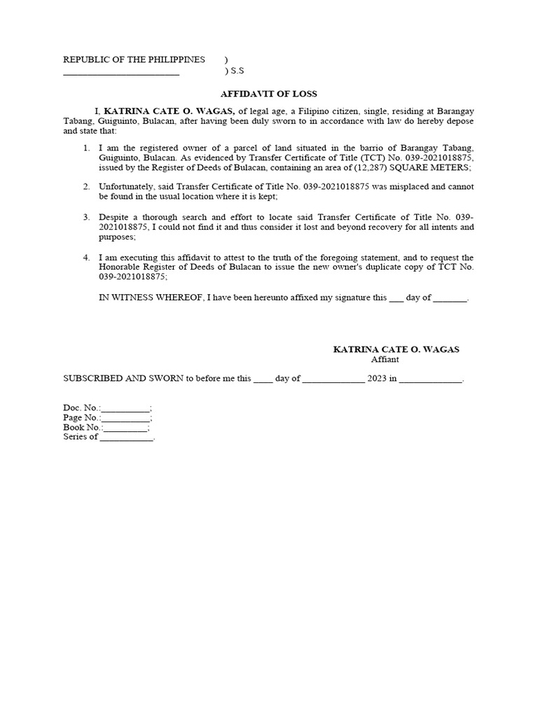 Legal Documents | PDF | Affidavit | Justice