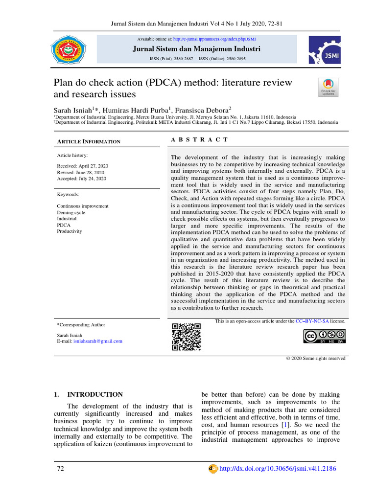 Pdca | PDF | Methodology | Evaluation Methods