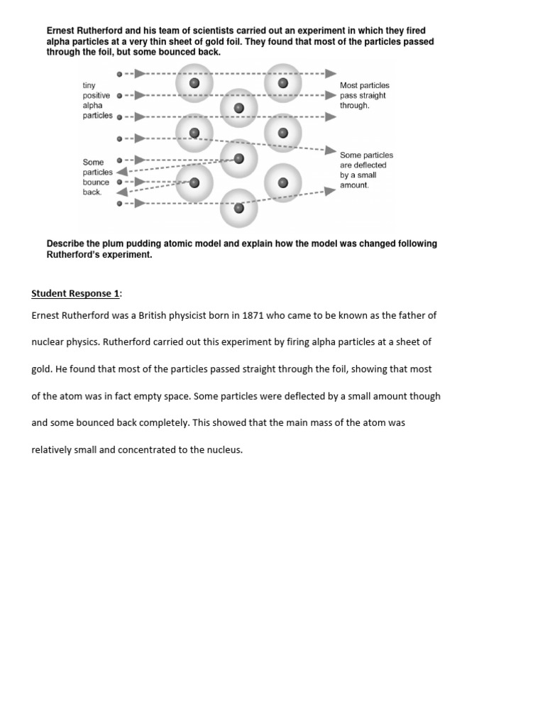 Exam Technique Example 6 Markers To Mark | PDF | Atoms | Atomic Nucleus